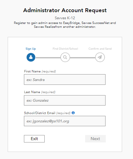 Request an Admin Account