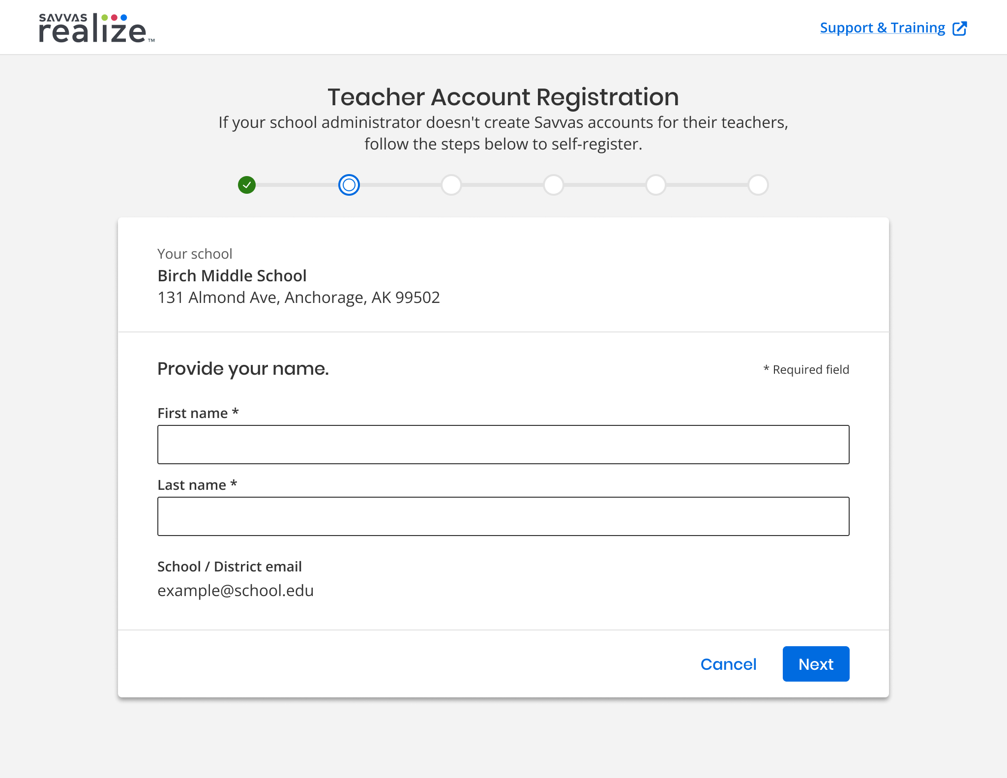 Teacher Steps for Self-Registration with High Administrator Support