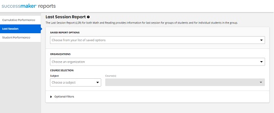 SuccessMaker Reports Overview