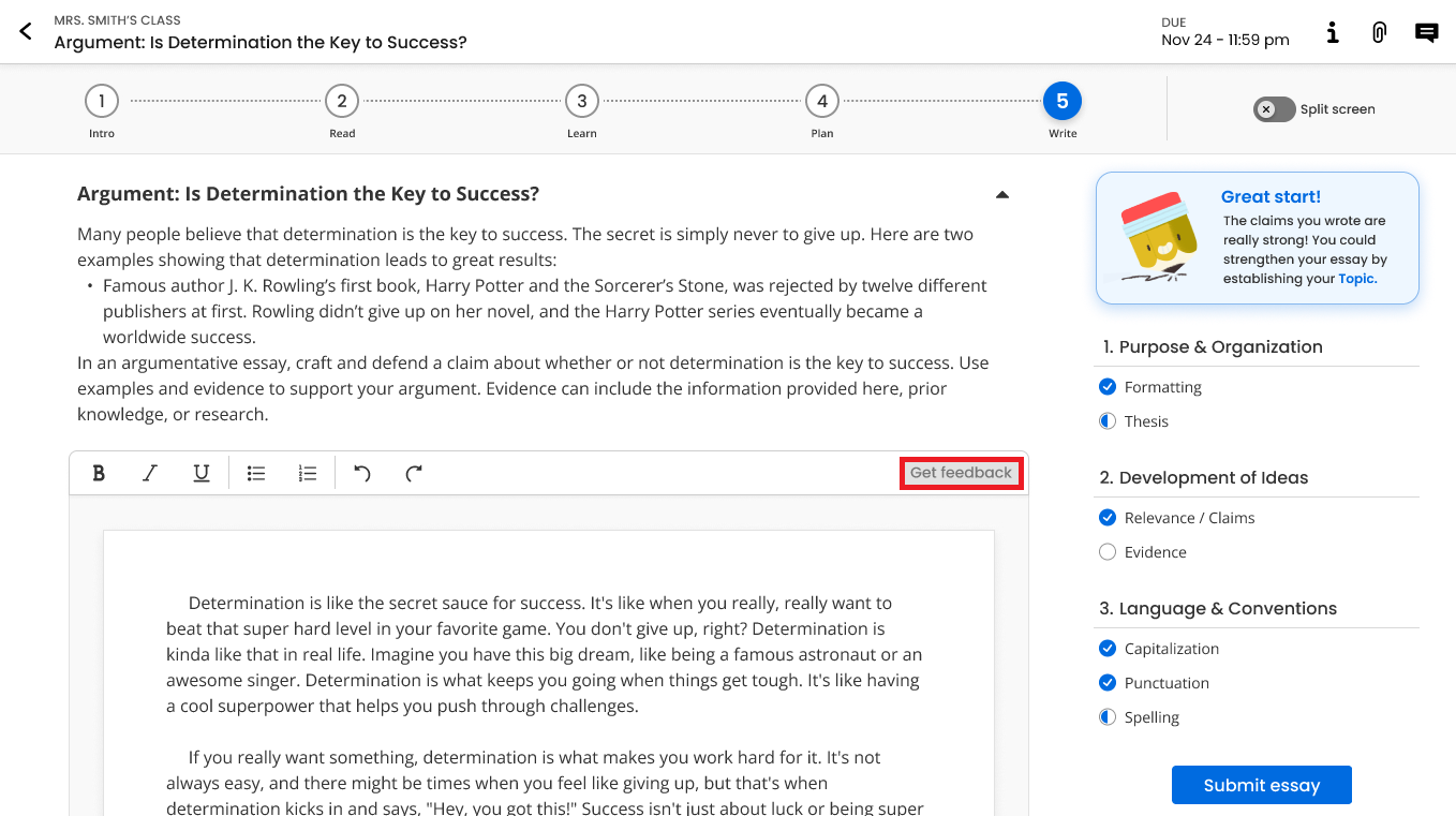 Complete a SavvyWriter Assignment