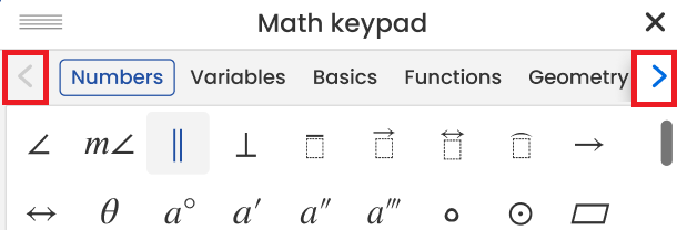 Math Assessment Keypad