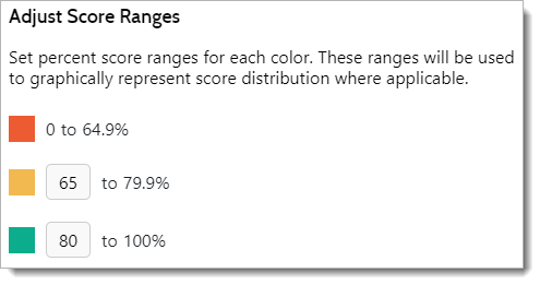 Adjust Score Ranges